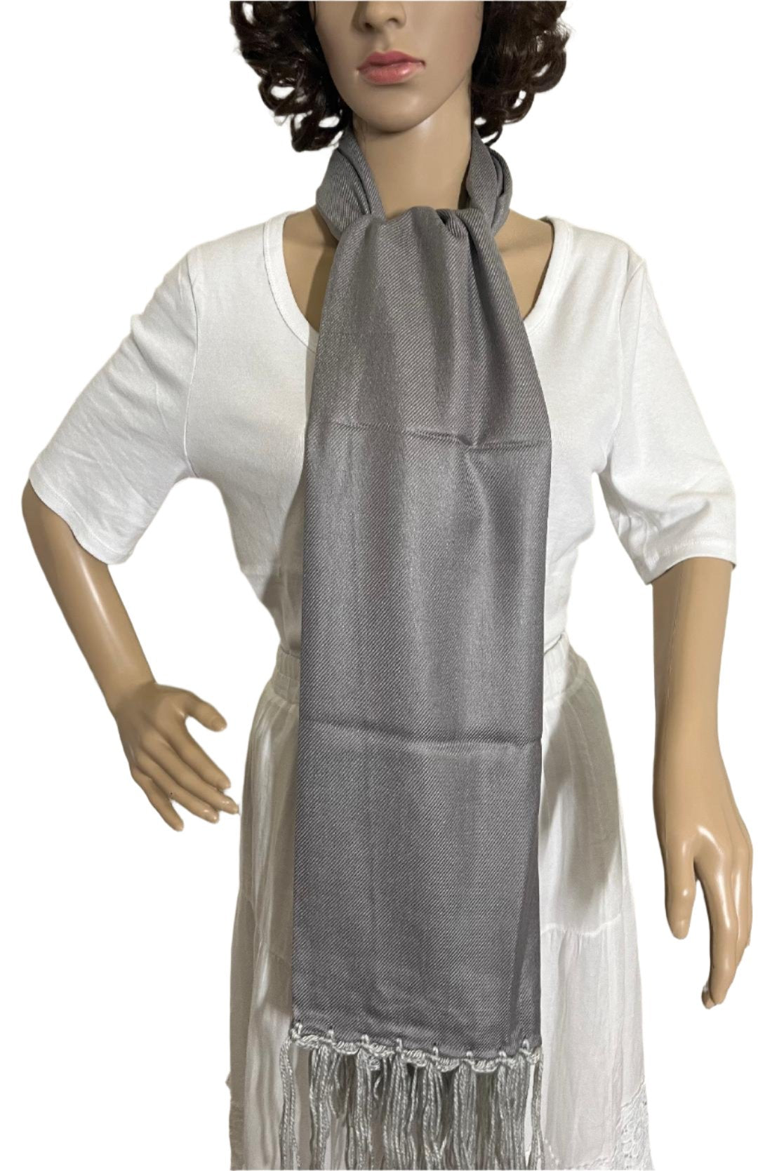 Prayer Scarf Pashminas Silver Knitted – Eyema's Gift