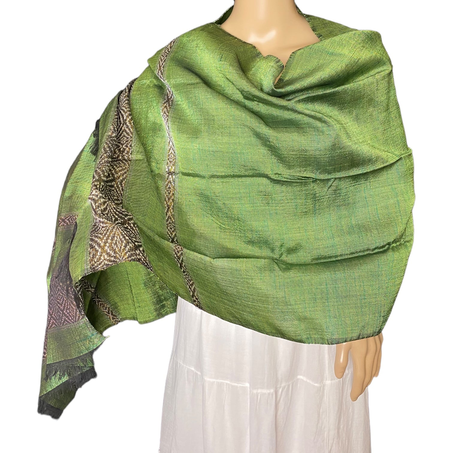 Ethiopian Scarf Forest Green and Yellow – Eyema's Gift